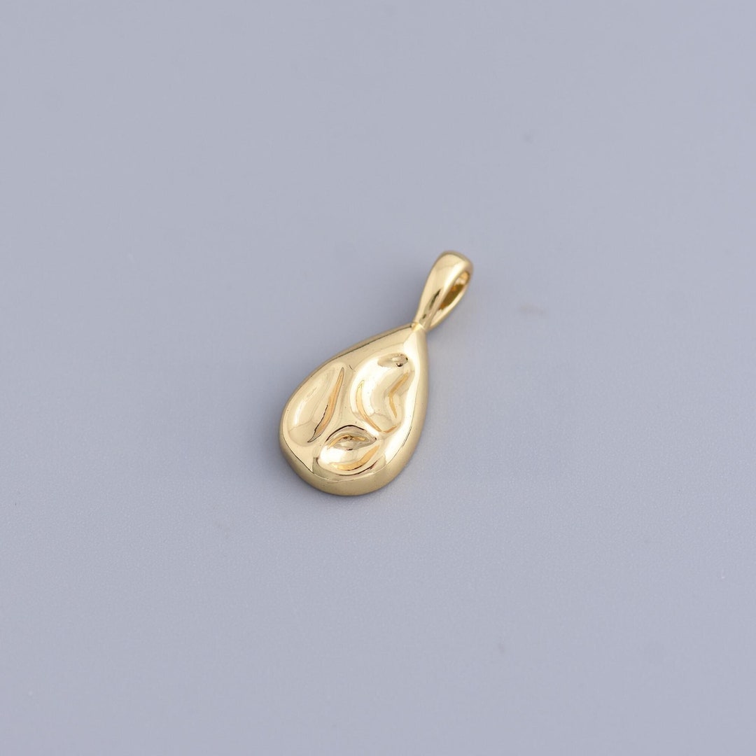 Irregular Water Drop Pendant, 18K Gold Plated Water Drop Pendant ...