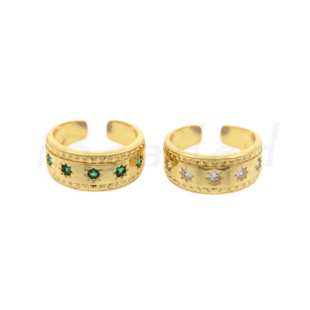 Polaris Ring, 18K Filled Gold Ring With Diamonds, Polaris Charm, Fine ...