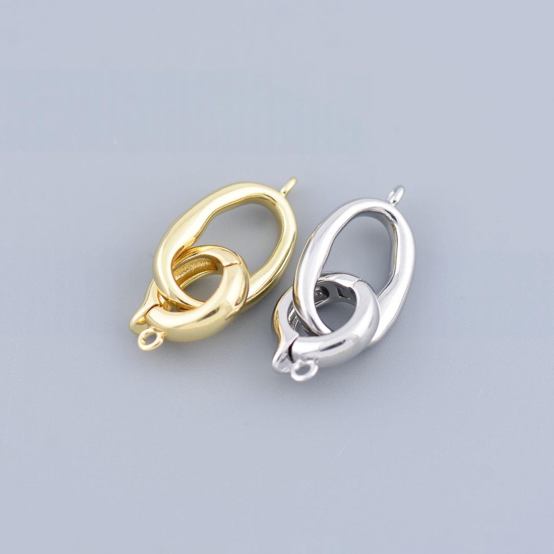 Elegant Golden Toggle Buckle, Unique Loop Necklace Clasp, Handmade ...