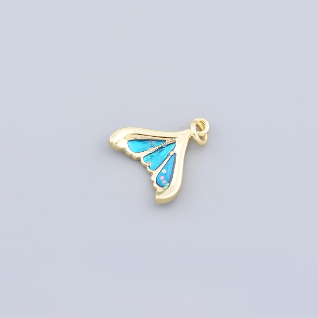 Playful Gold Medallion With Mermaid Tail and Enamel - Mythical Emblem ...