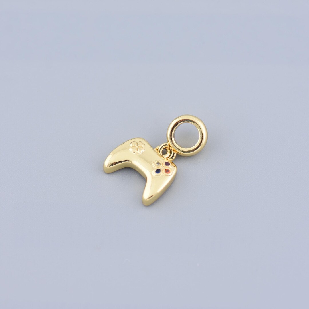 Dainty Game Controller Pendant, 18K Gold Filled Game Remote Control ...
