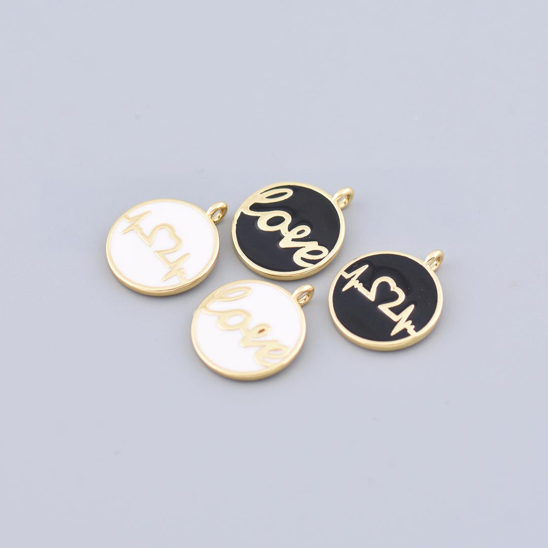 Shimmering Pulse Charm With Heart Design on Ebony - Vital Emblem for ...