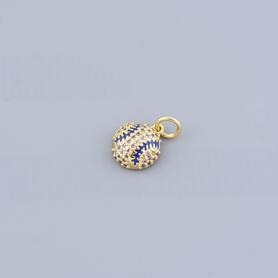 Sparkling Gold Baseball Pendant - Dazzling Sports Charm, Elegant ...