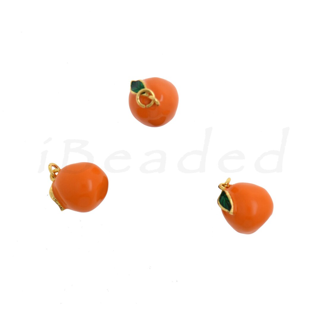 Cute Orange Pendant,enamel Fruit Charm,fruit Necklace Jewelry,suitable ...