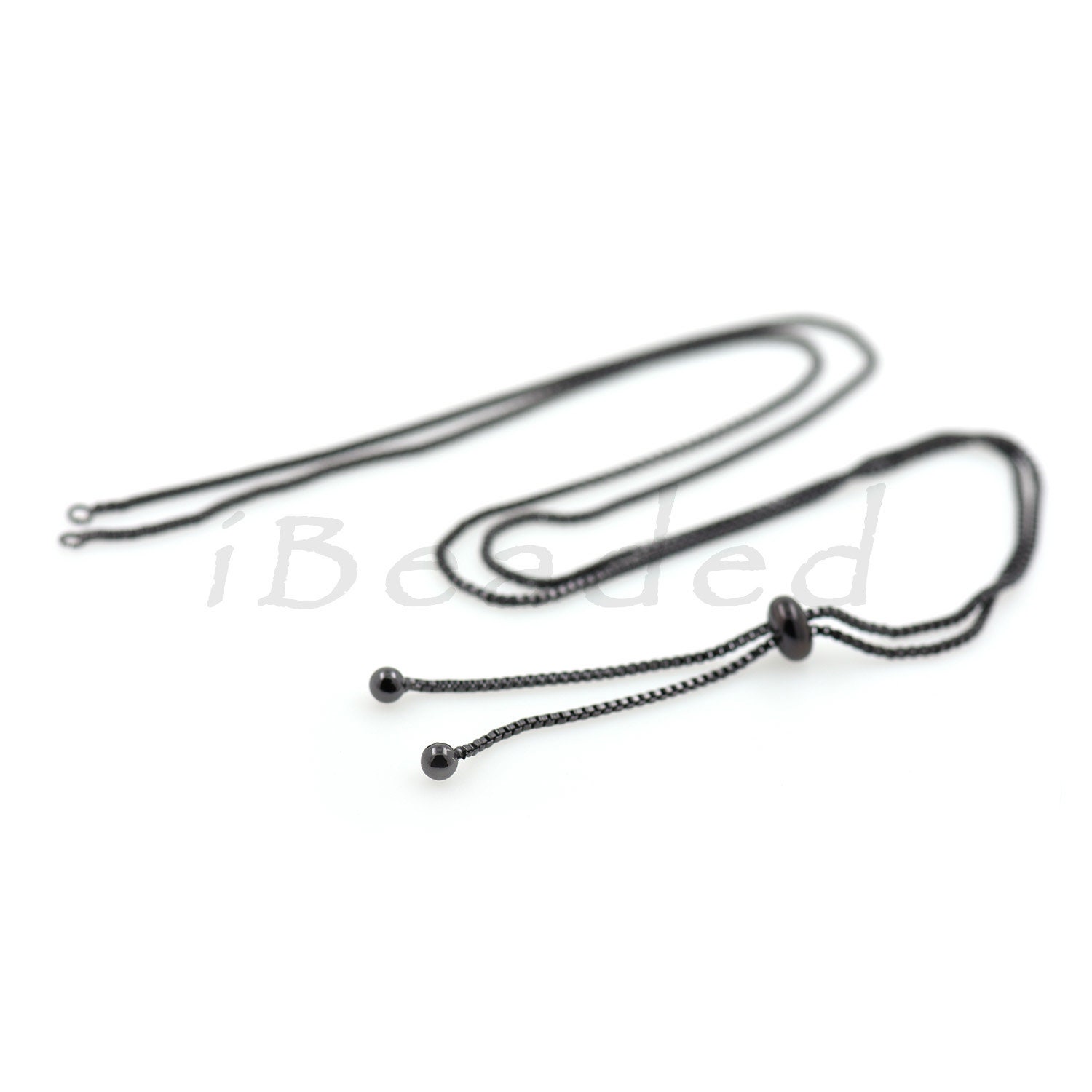 Shiny Half-finished Adjustable Box Chain Necklacewith Slider | Etsy