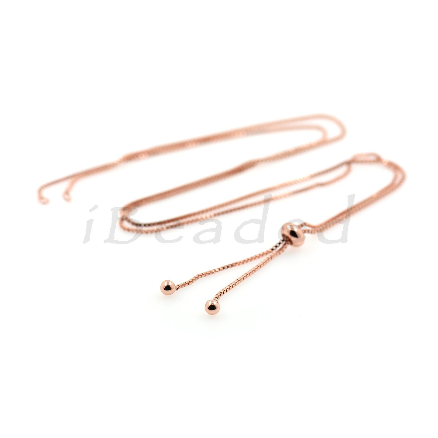 Shiny Half-finished Adjustable Box Chain NecklaceWith Slider | Etsy