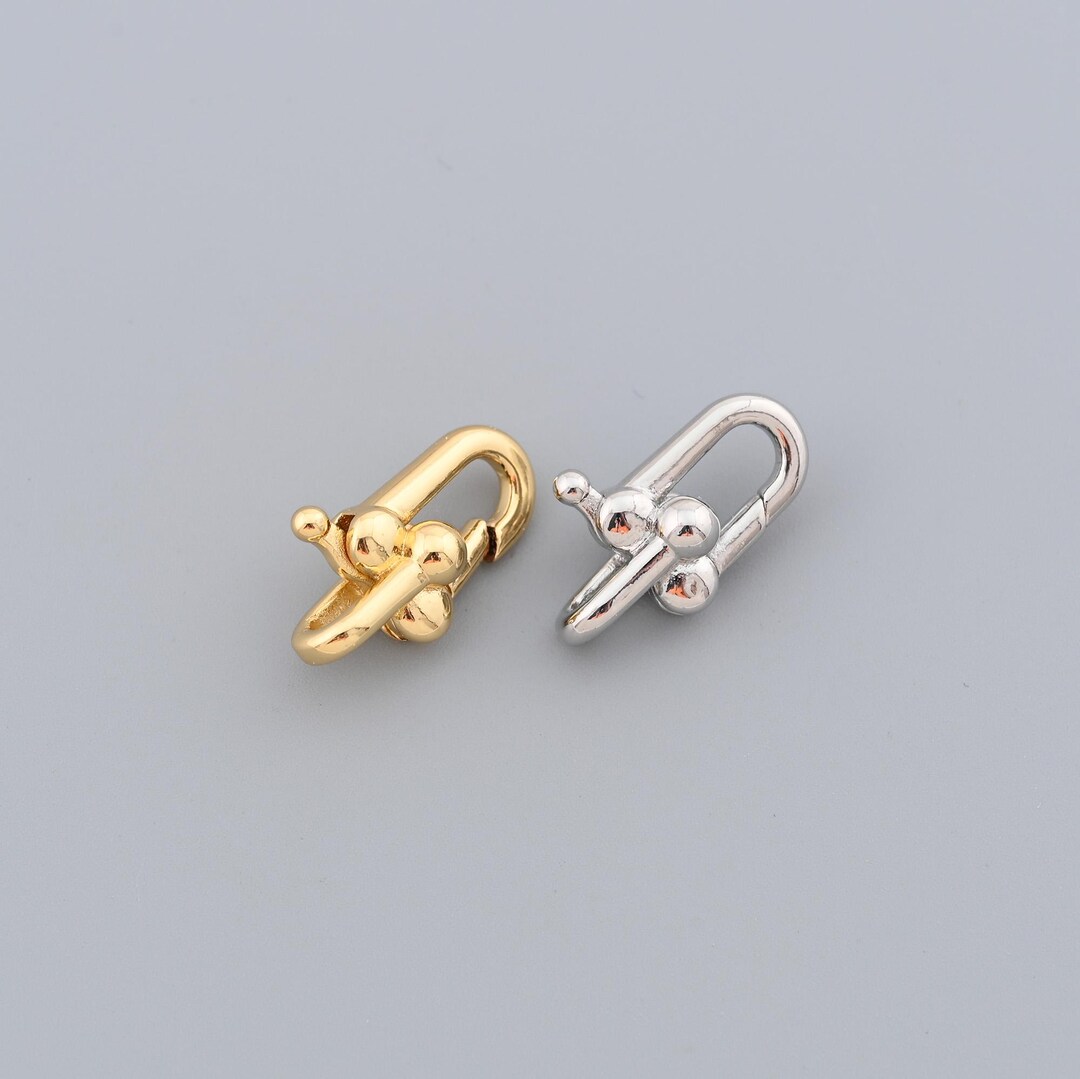 Jewelry Connector Clasp With Ball Accent in 18K Gold Filled for Modern ...