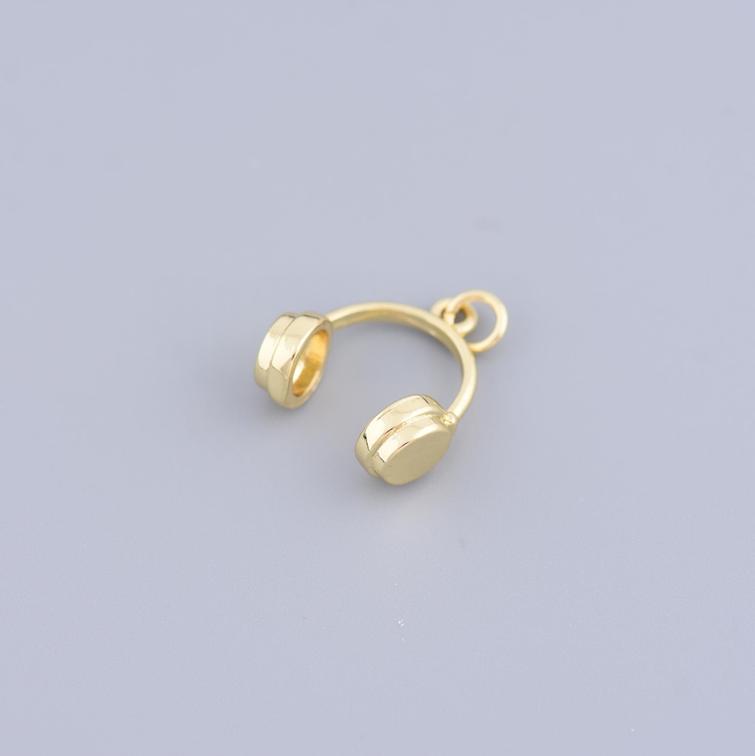 Headphone Necklace,18k Gold Plated,earphone Pendant,headset Necklace ...