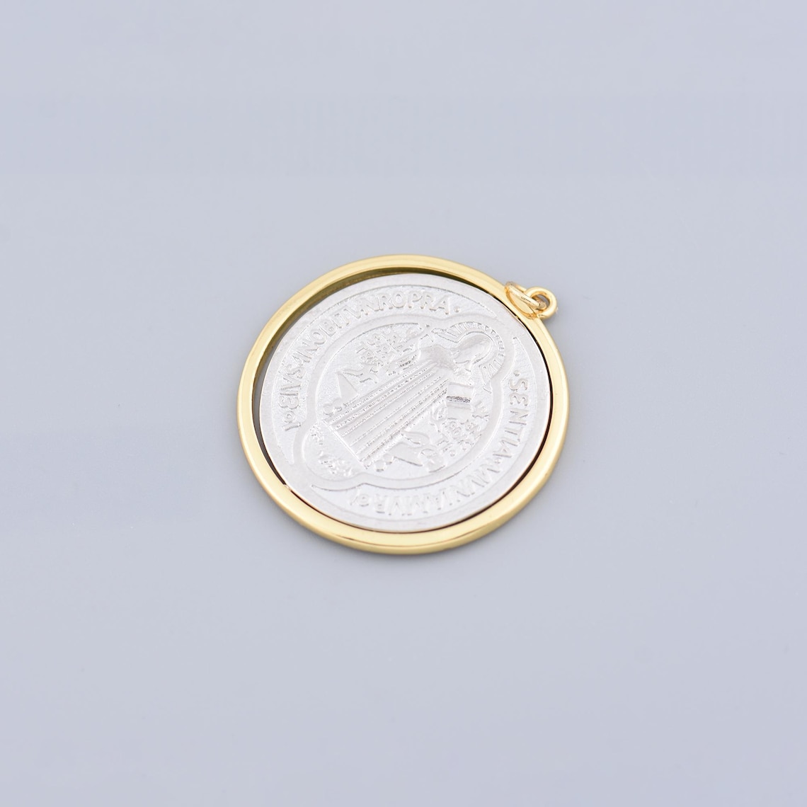 Holy Gold Saint Benedict Pendant – Spiritual Charm for Necklaces or ...