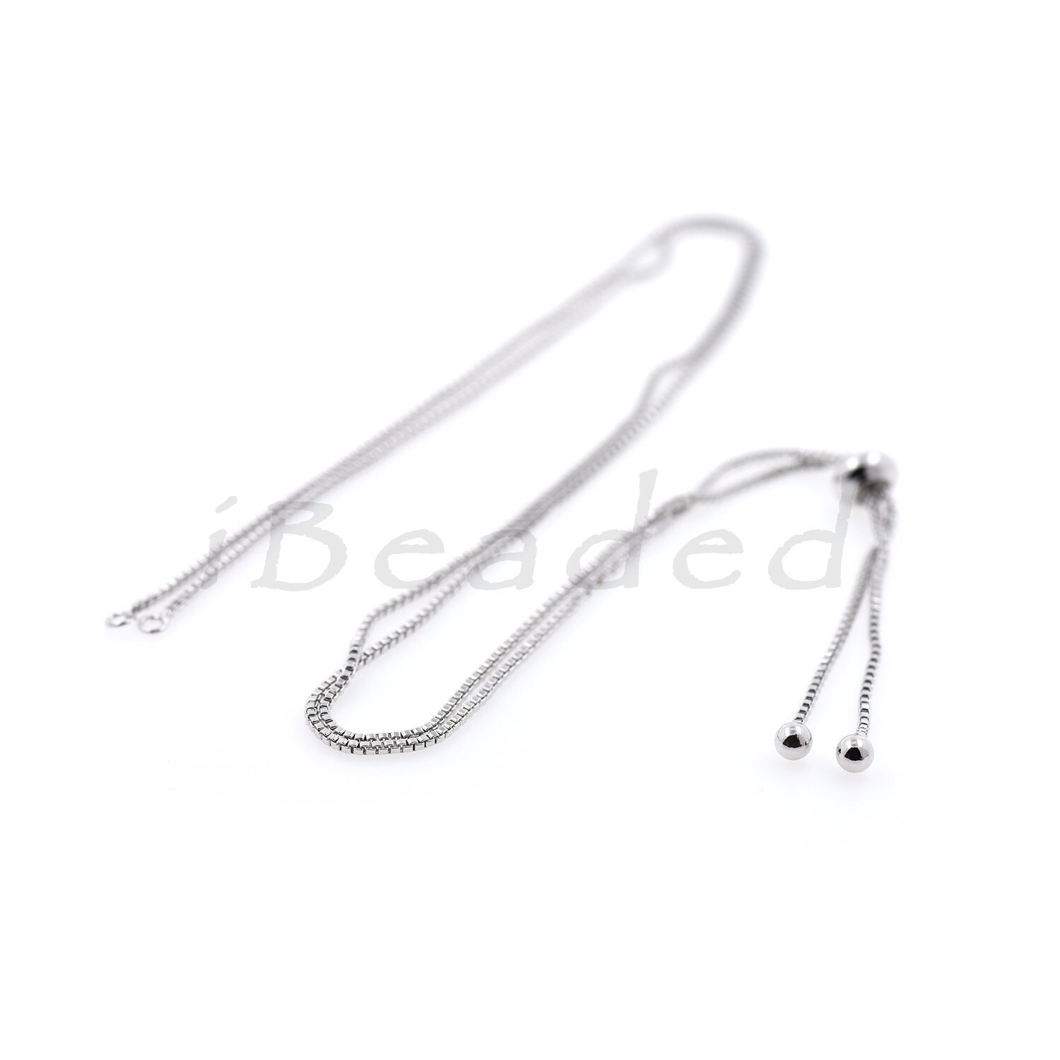 Shiny Half-finished Adjustable Box Chain Necklacewith Slider | Etsy