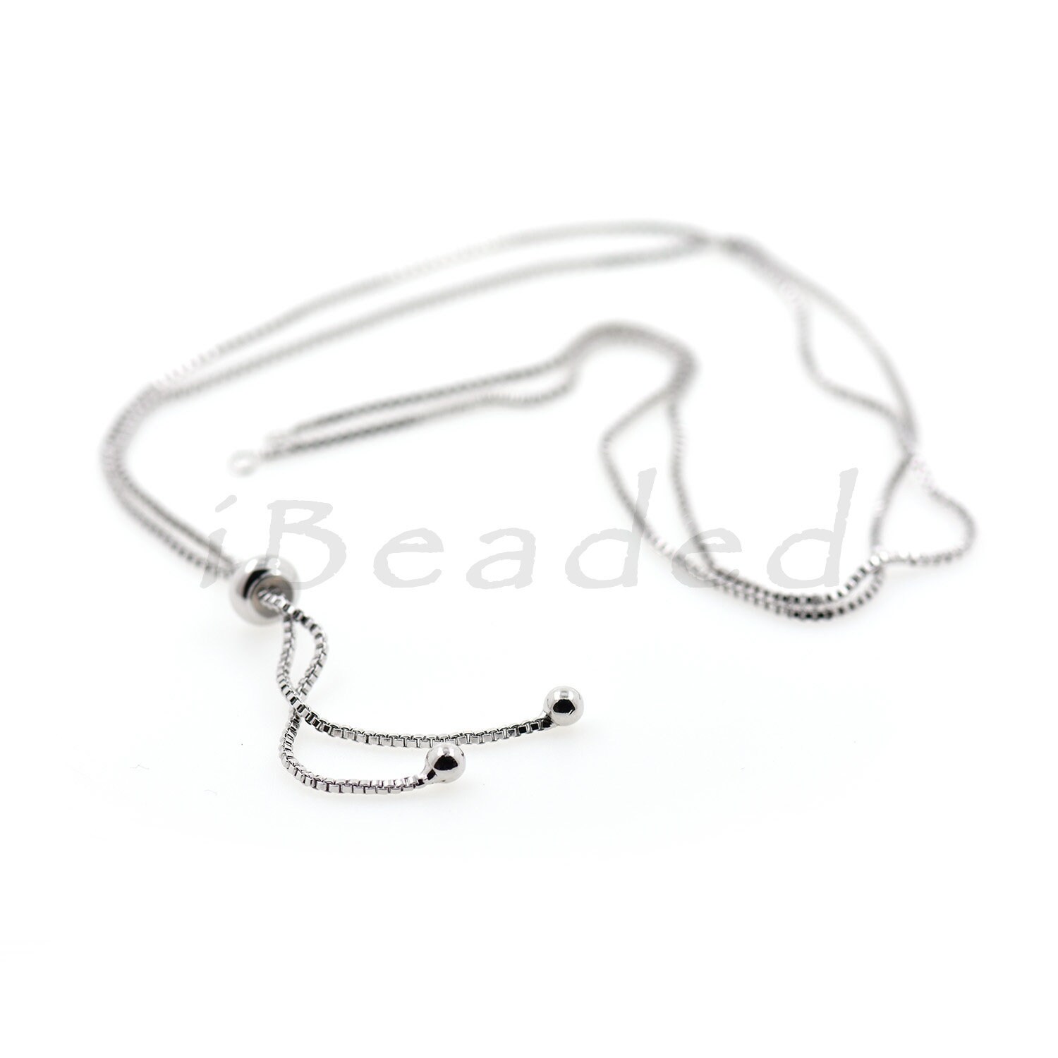 Shiny Half-finished Adjustable Box Chain NecklaceWith Slider | Etsy