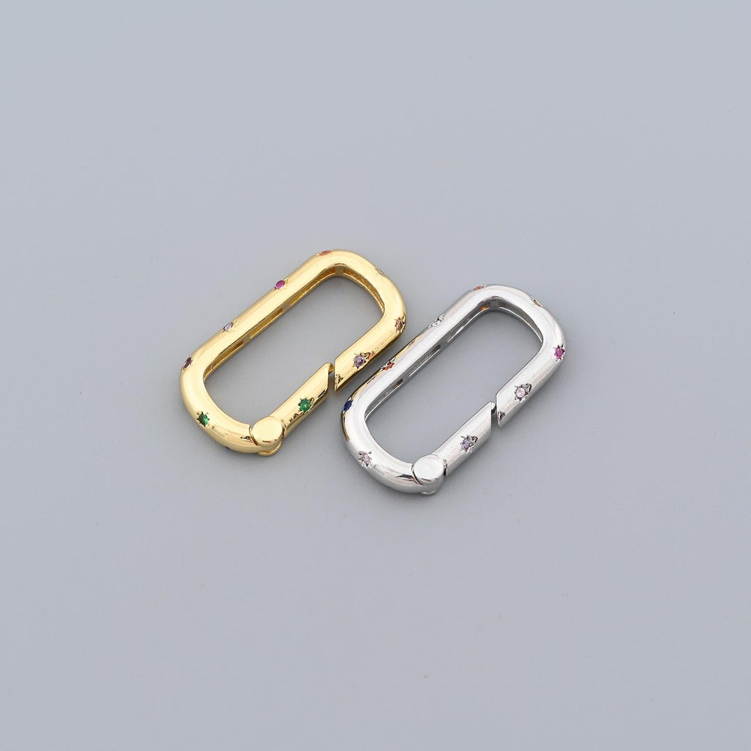 Sparkling Multicolor Star CZ Lock in 18K Gold Filled for Unique Jewelry ...
