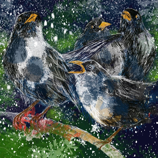 4 Calling Birds - Etsy