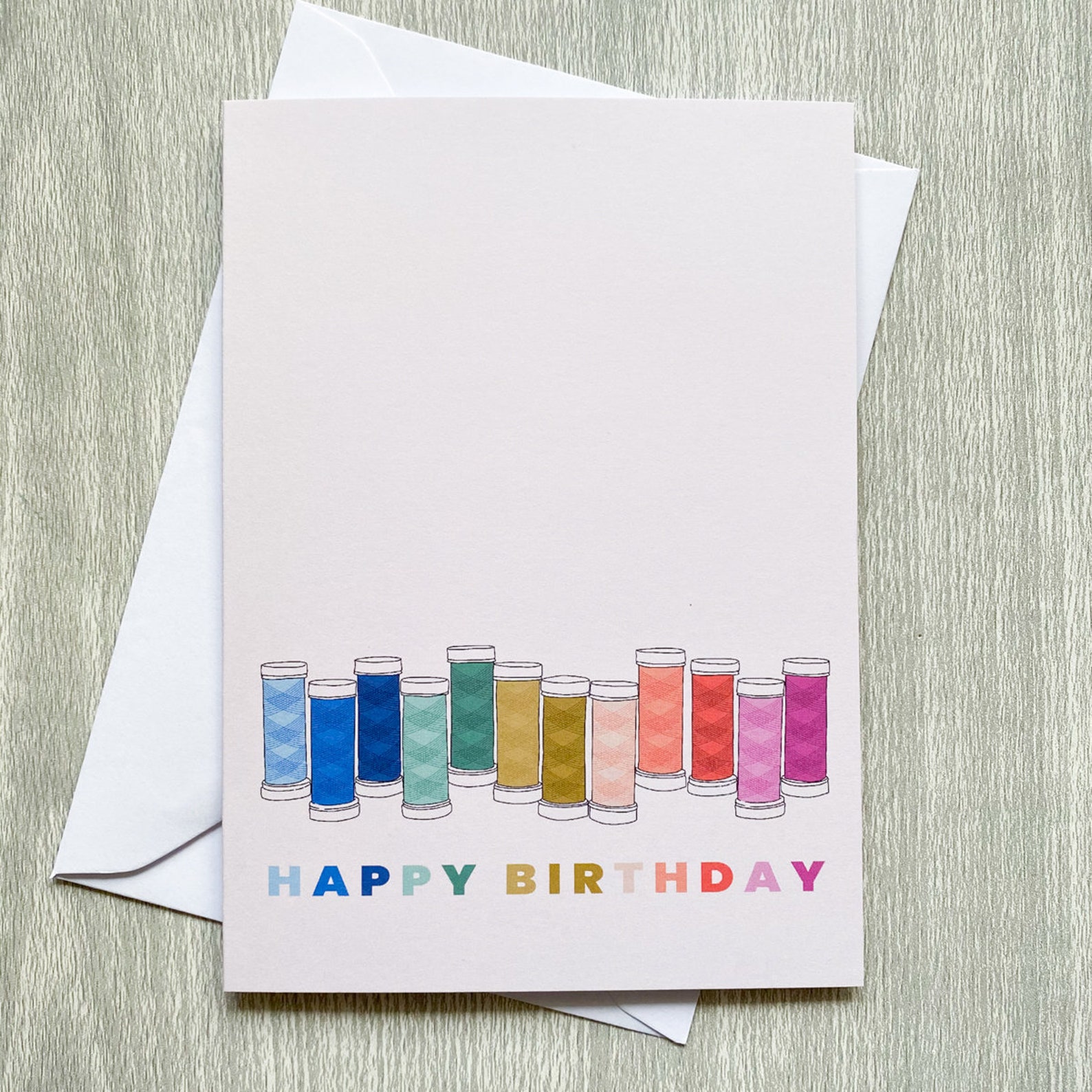 Happy Birthday Threads - Greetings Card - Sewing Lover - Engagement ...