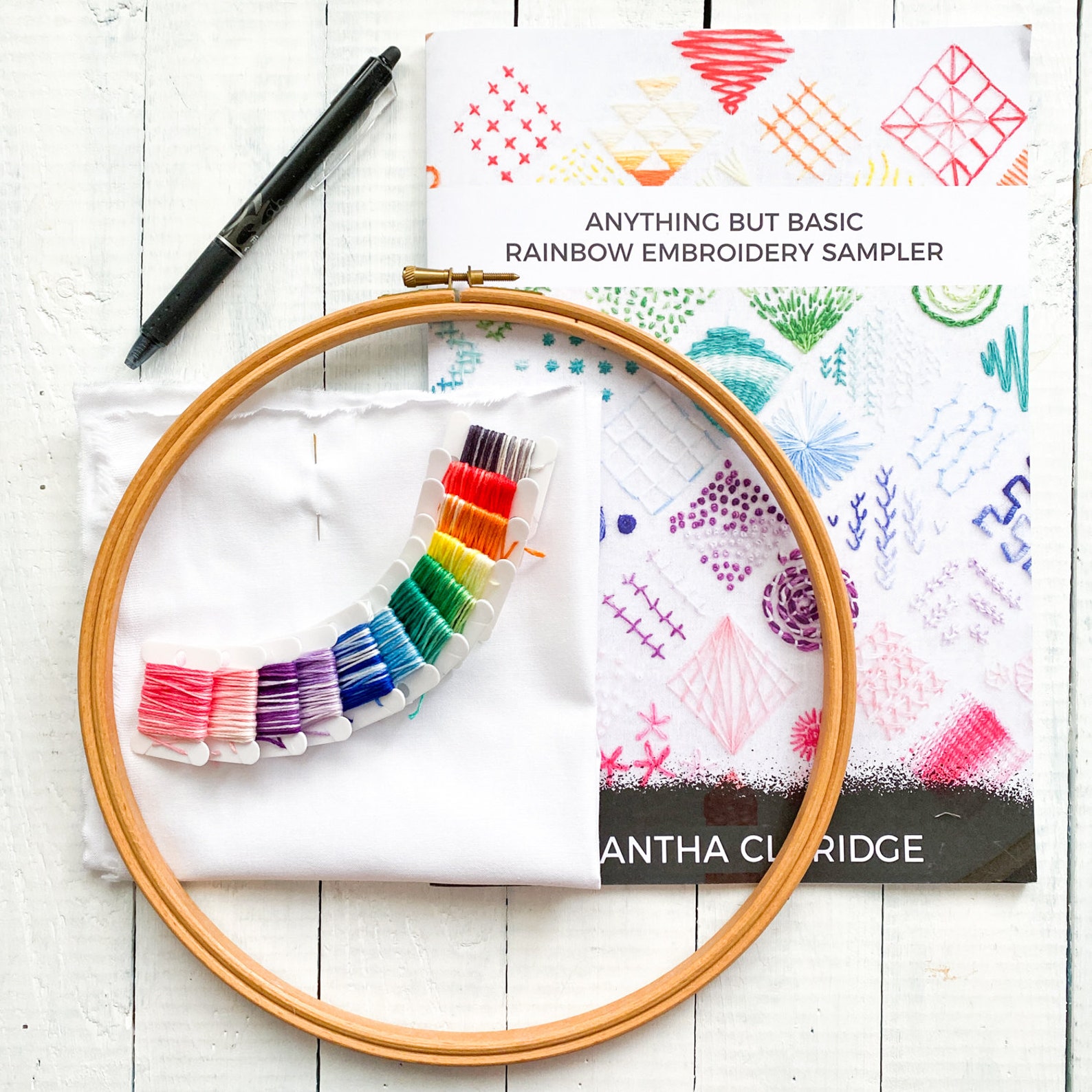 Rainbow Embroidery Sampler Kit Embroidery Hoop Embroidery | Etsy Canada