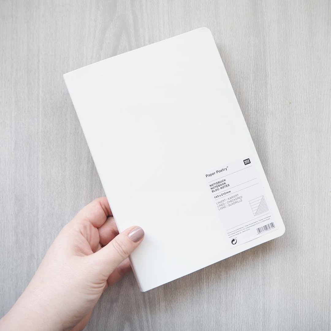 White A5 2 in 1 Notebook - Etsy