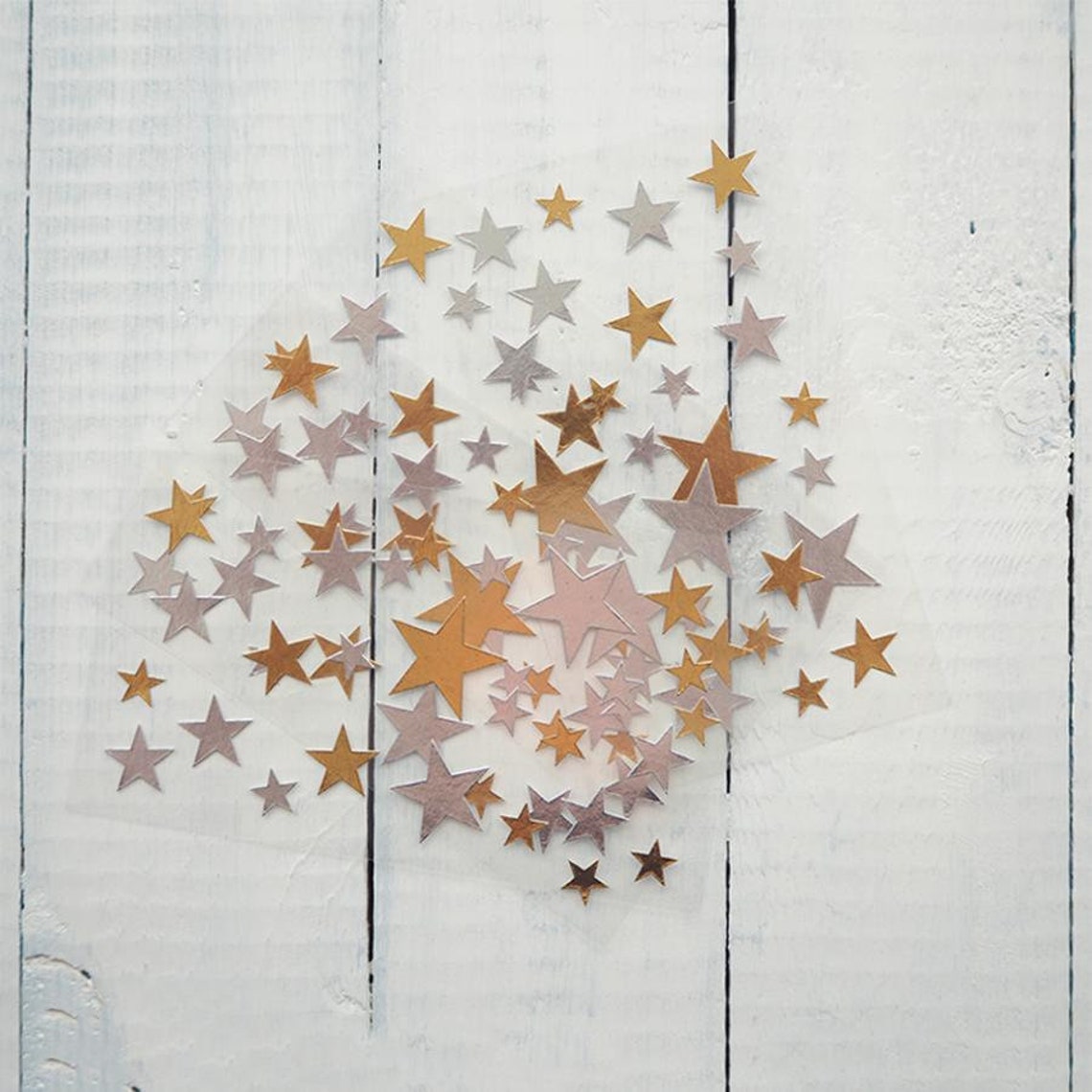 Gold and Silver Star Sticker Pack - Etsy