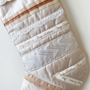 Heirloom Festive Christmas Ribbon Stocking Handmade Ribbon Festive ...