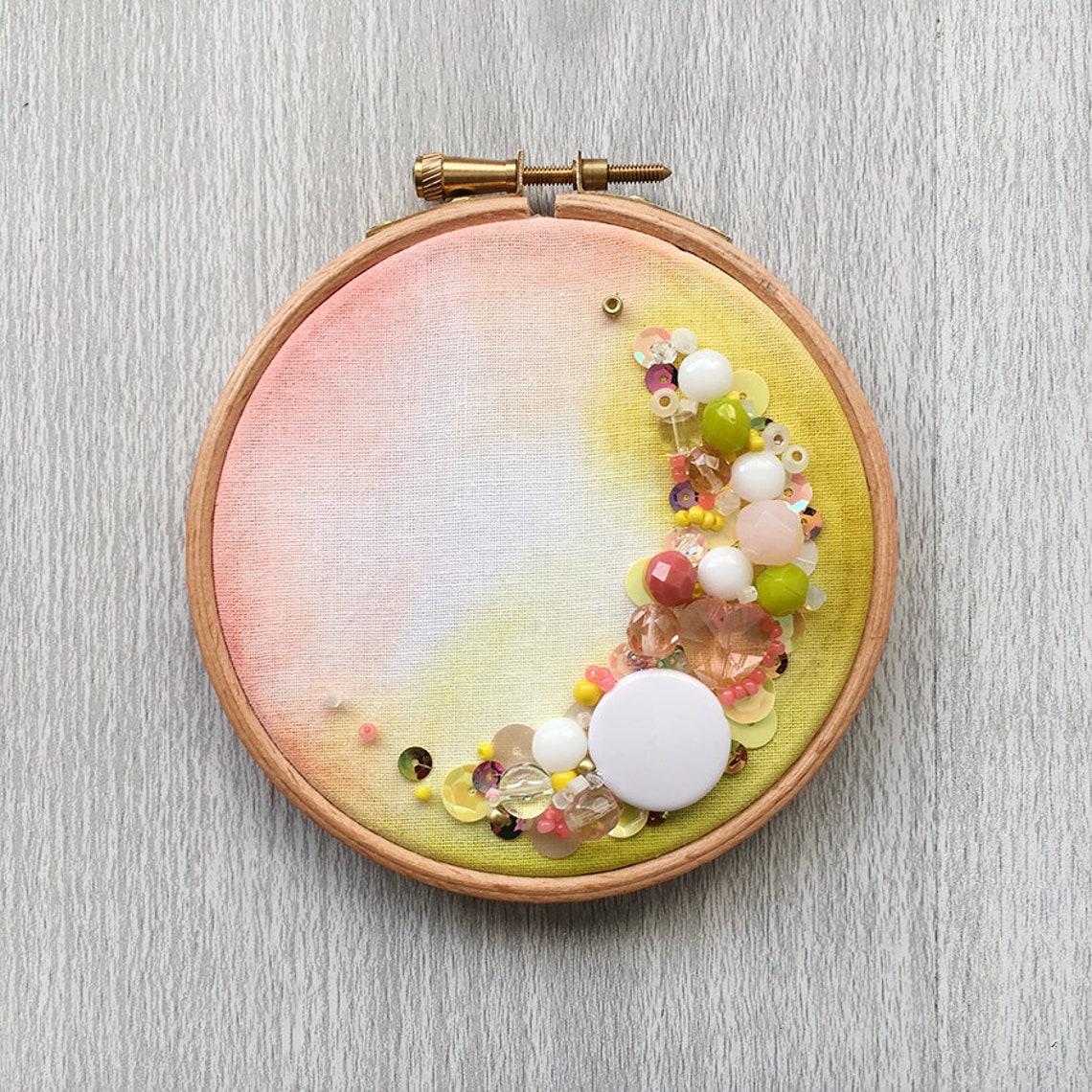 Mini Beaded Embroidery Hoop Art Moscow Mule Hand Painted | Etsy
