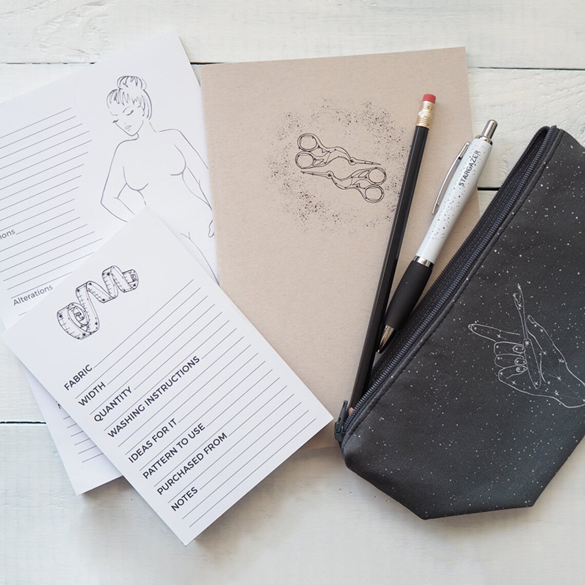 A5 Sewing Notebook - Journal for Dressmakers - Dotted Notebook - Dots ...