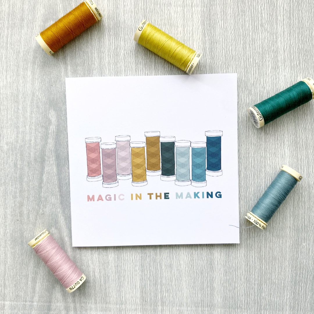 Magic in the Making Square Greetings Card Sewing Birthday Haberdashery ...