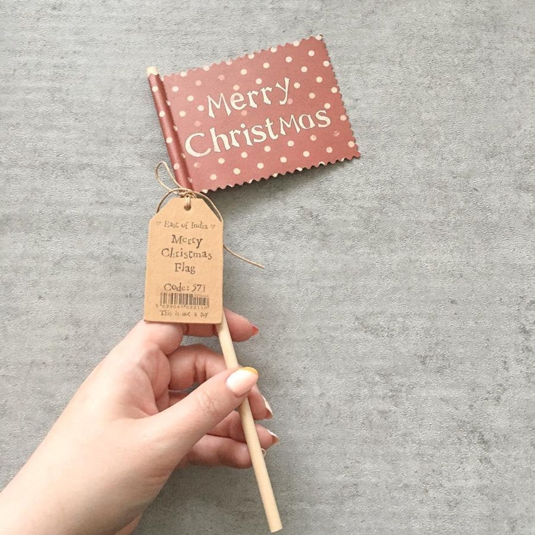 Merry Christmas Mini Paper Flag - Etsy