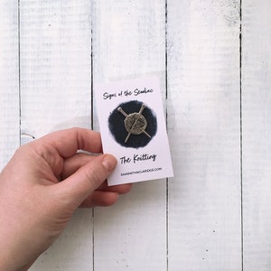 Knitting Enamel Pin Badge - the Knitting Star Constellation Black ...