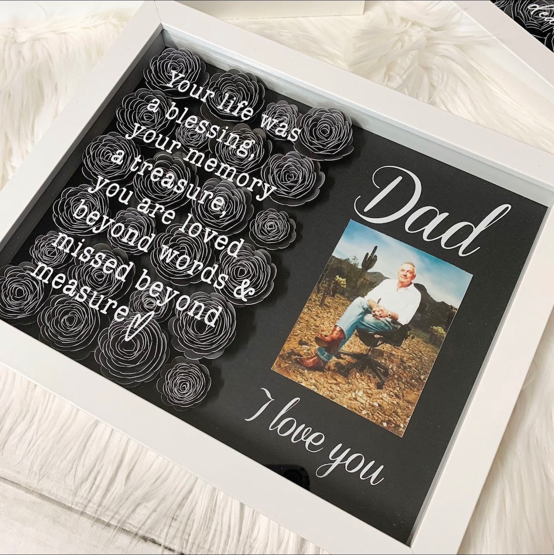 Memorial Quote Picture Frame Shadowbox Personalized Custom Family ...