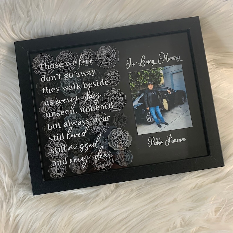 Memorial Quote Picture Frame Shadowbox Personalized Custom - Etsy