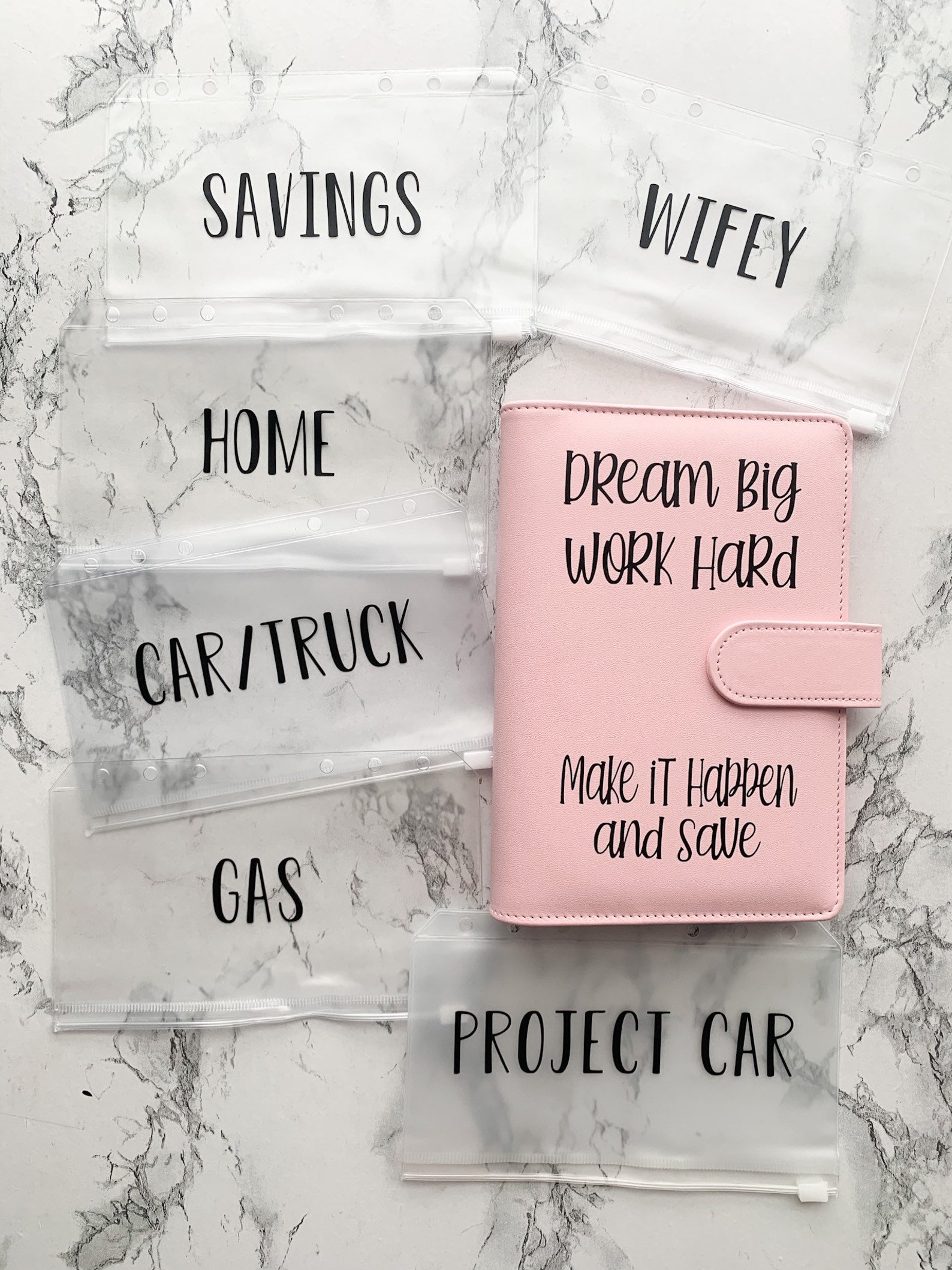 Financial Planner Budget Binder With 6 Sleeves Custom Personalized ...