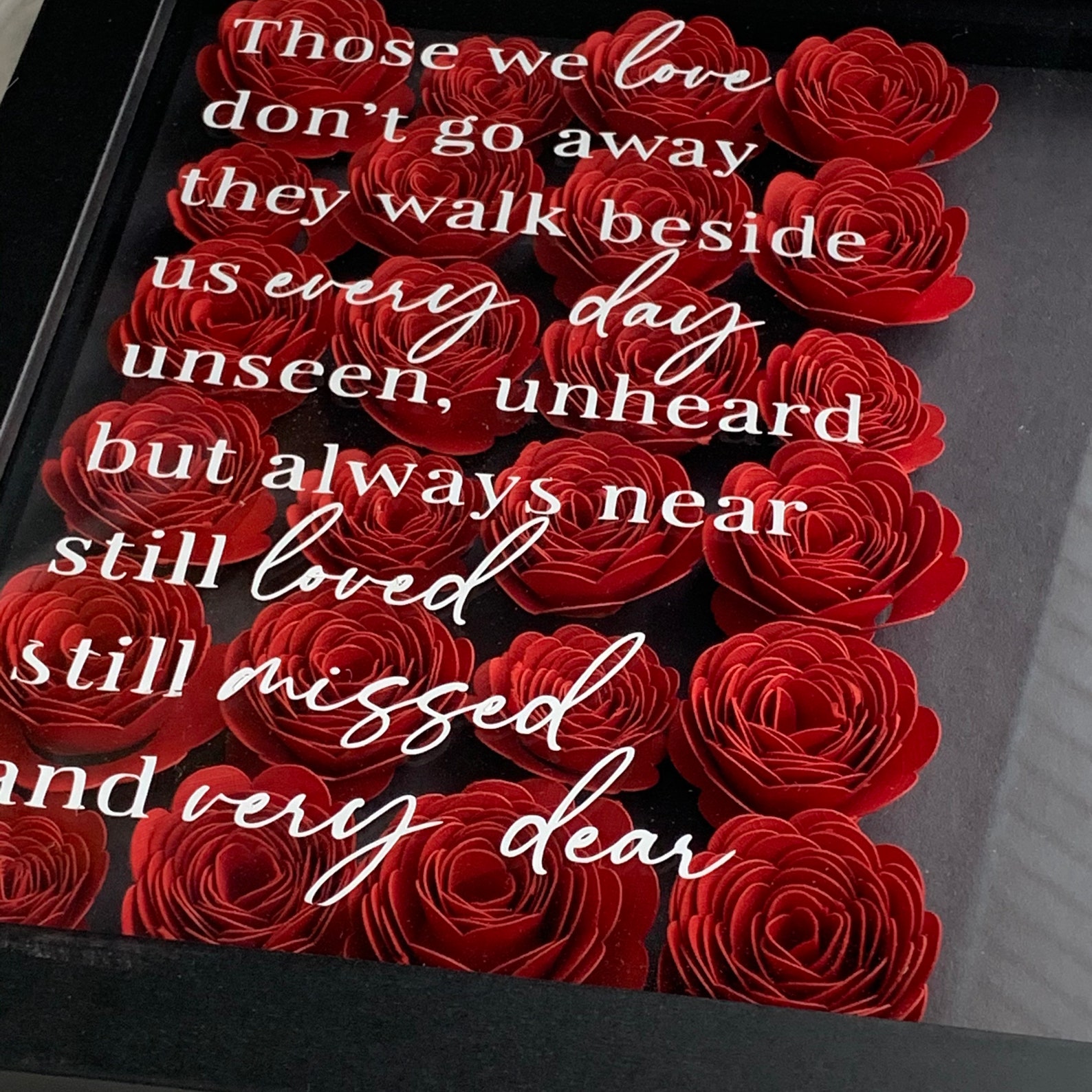 Memorial Quote Picture Frame Shadowbox Personalized Custom - Etsy