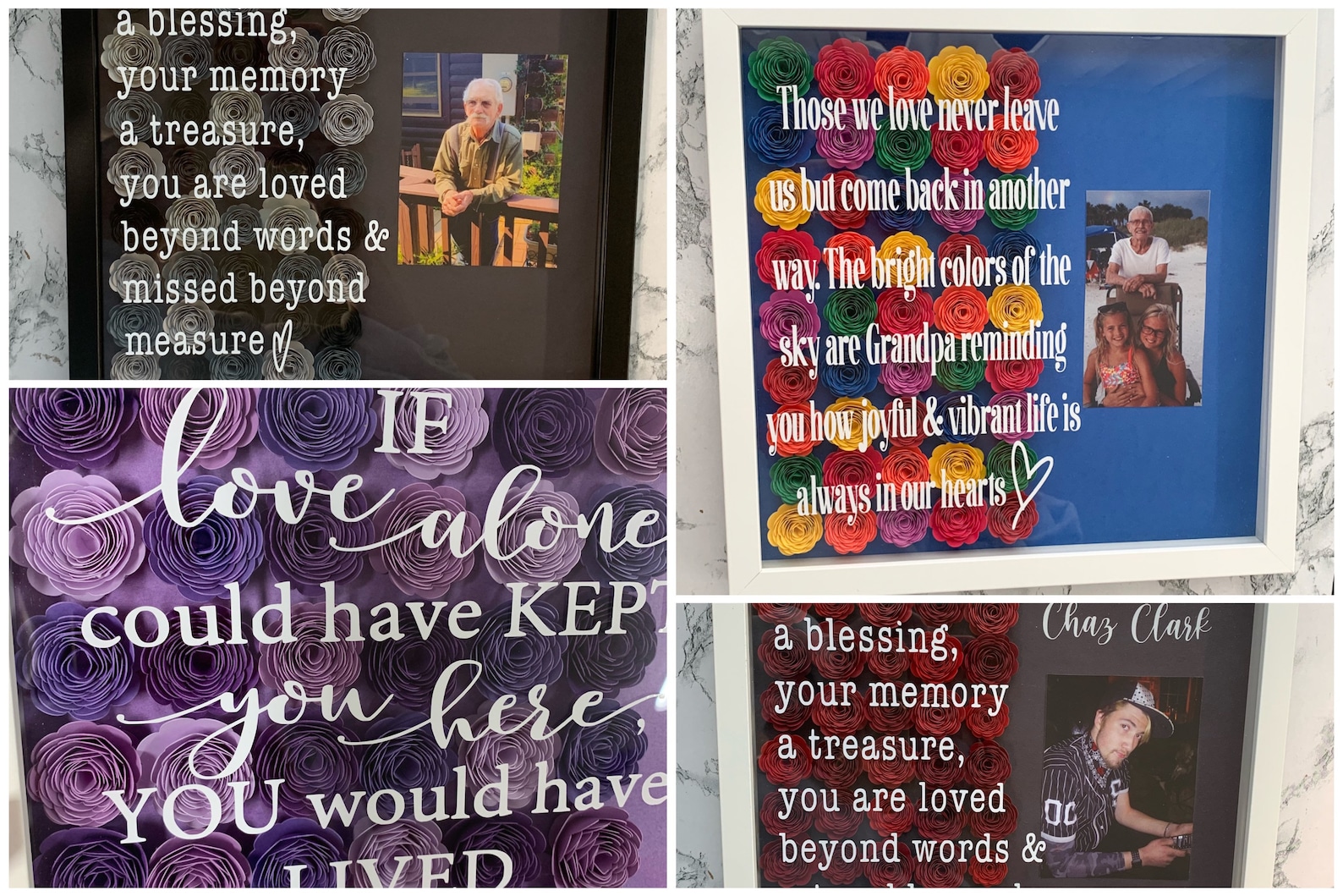 Memorial Quote Picture Frame Shadowbox Personalized Custom - Etsy