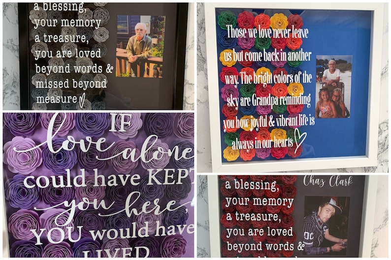 Memorial Quote Picture Frame Shadowbox Personalized Custom - Etsy