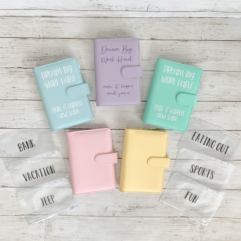 Financial Planner Budget Binder With 6 Sleeves Custom | Etsy