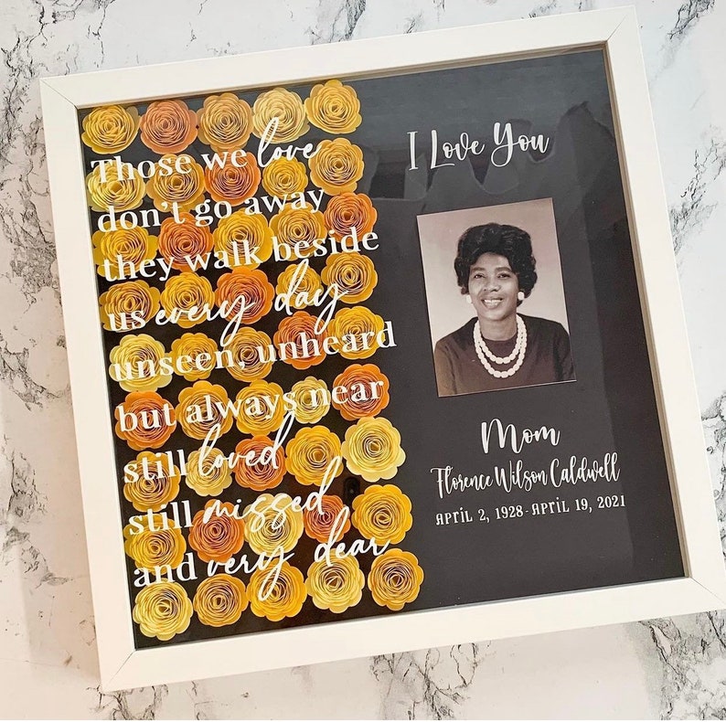 Memorial Quote Picture Frame Shadowbox Personalized Custom - Etsy