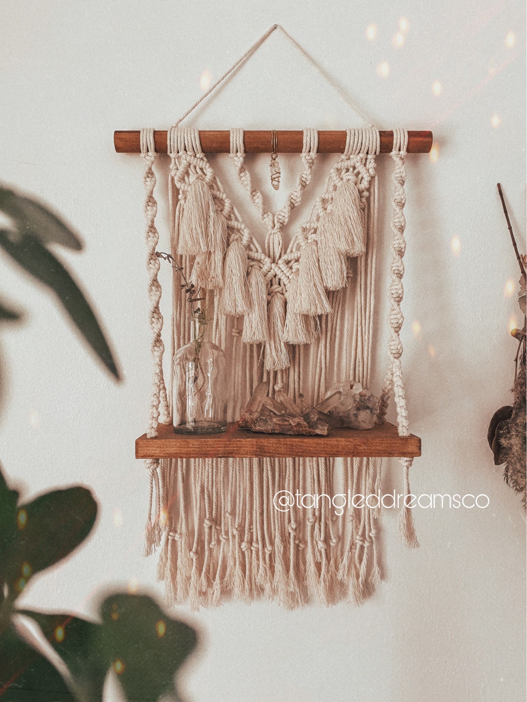 Macrame Shelf (1ft) | Boho Macrame Wall Hanging | Hanging Shelf ...