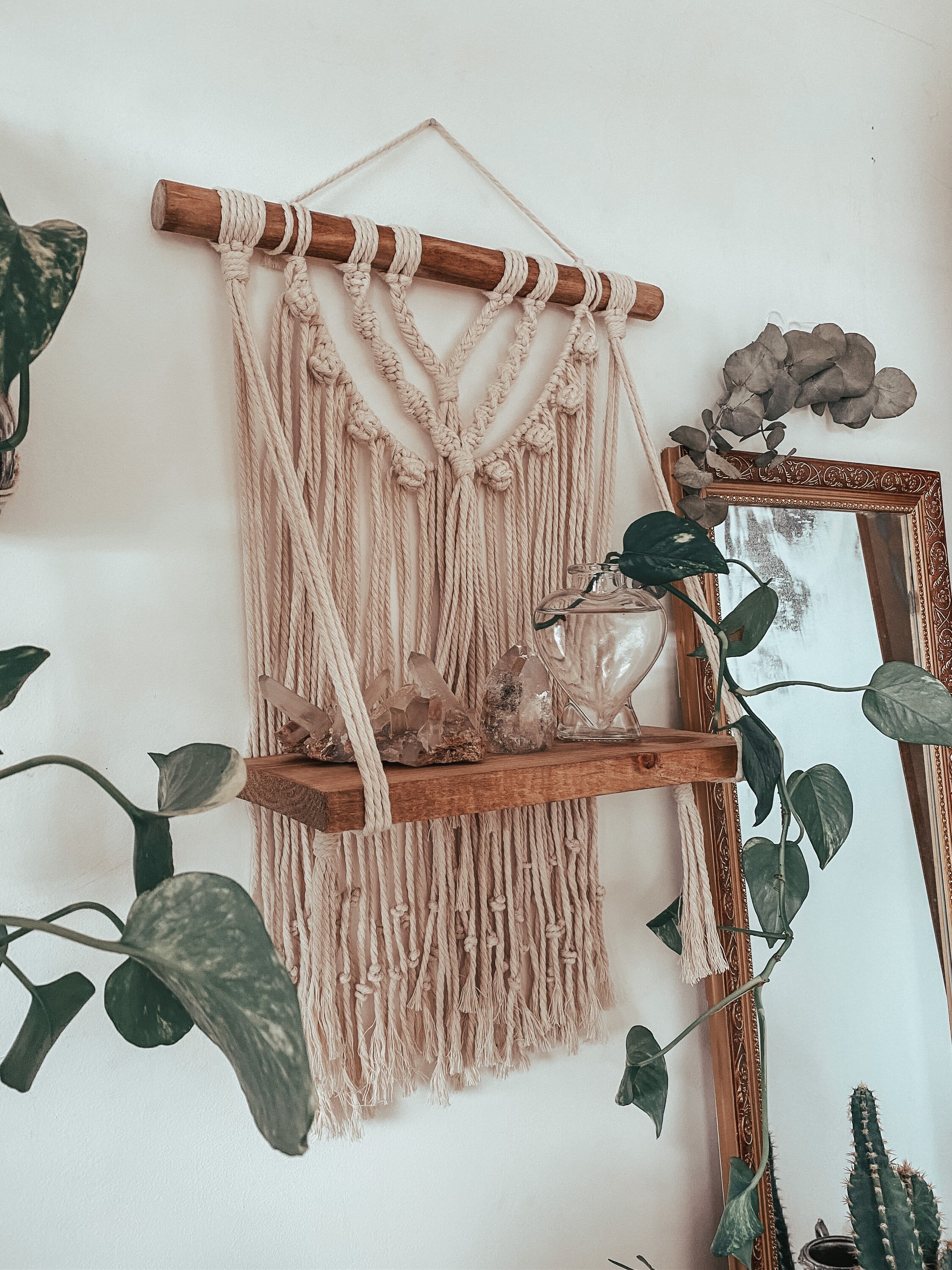 DIY KIT Video Tutorial macrame Shelf Easy Beginner - Etsy Canada