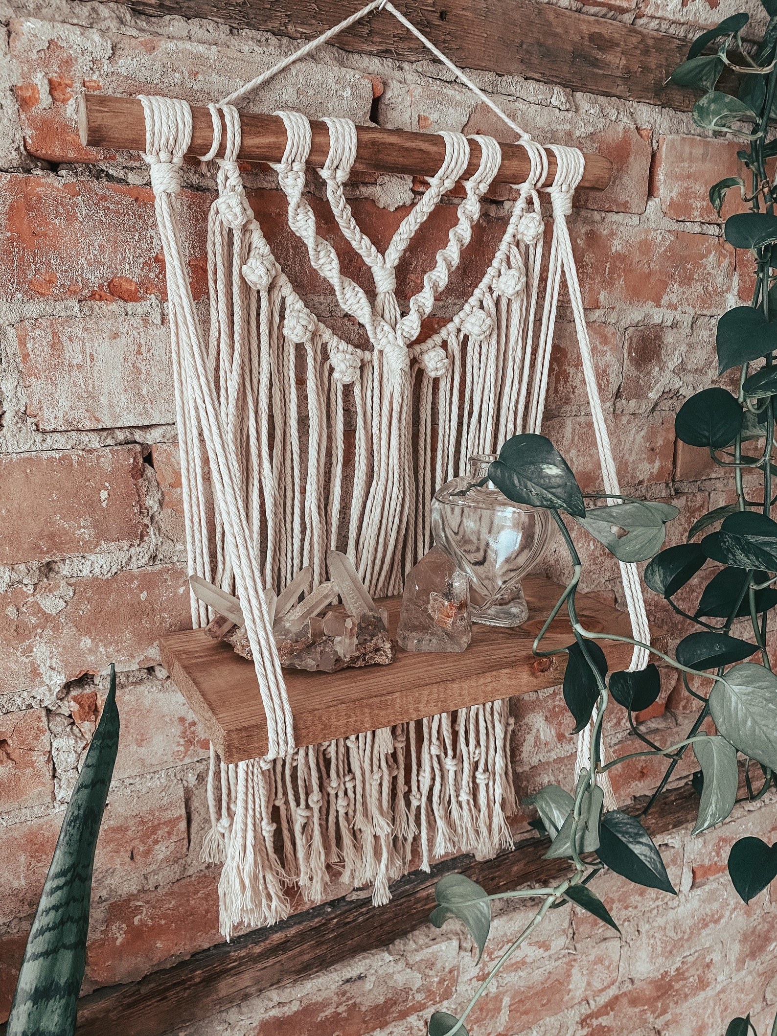 DIY KIT Video Tutorial macrame Shelf Easy Beginner - Etsy Canada