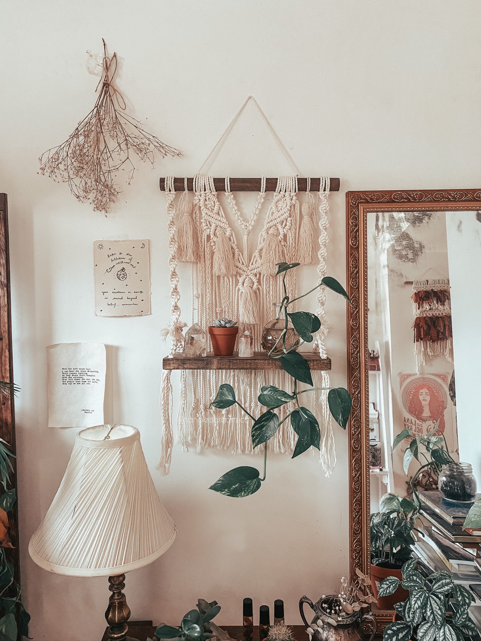 Macrame Shelf 1ft Boho Macrame Wall Hanging Hanging - Etsy