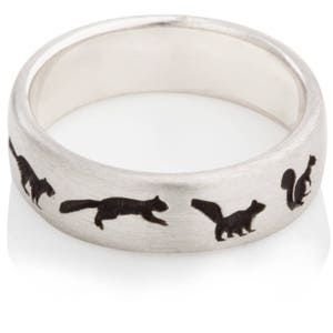 Squirrel Ring Squirrel Jewelry Silver Squirrel - Etsy