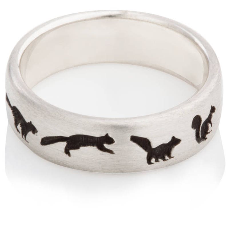 Squirrel Ring Squirrel Jewelry Silver Squirrel - Etsy