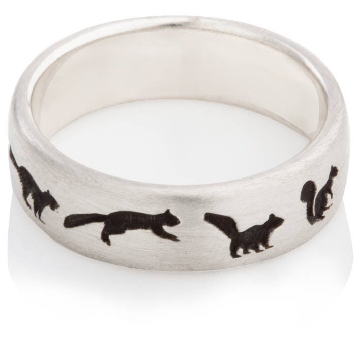 Squirrel Ring Squirrel Jewelry Silver Squirrel - Etsy