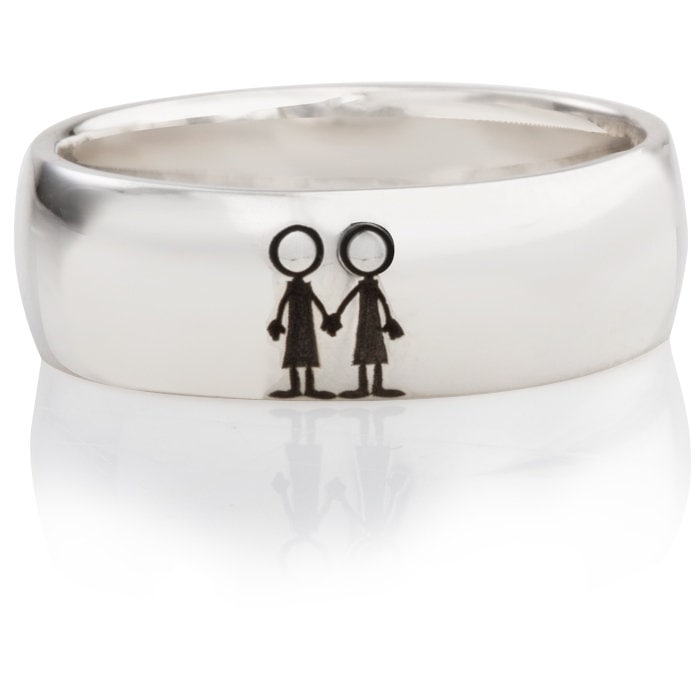 Commitment Ring in Sterling Silver LGBT - Etsy