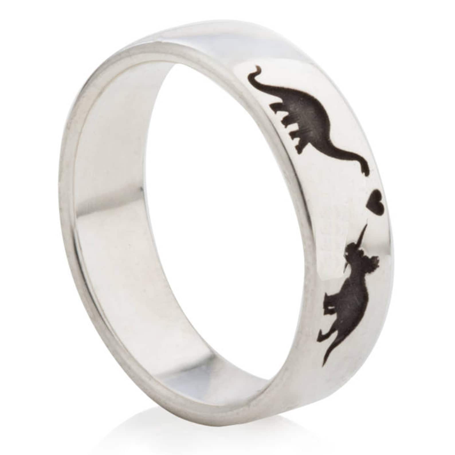 Dinosaur Ring Dinosaur Wedding Ring Dinosaur Fossil Ring Triceratops ...