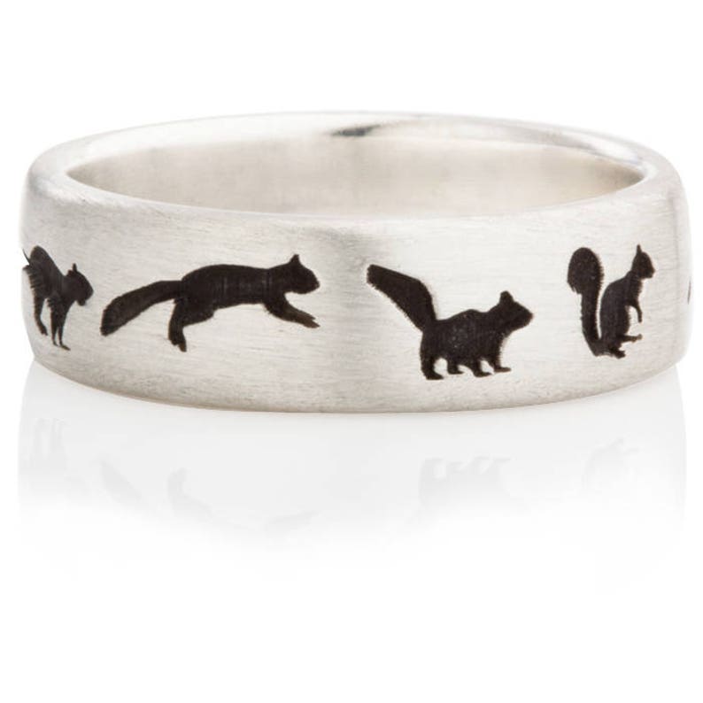 Squirrel Ring Squirrel Jewelry Silver Squirrel - Etsy