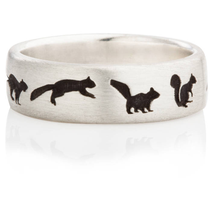 Squirrel Ring Squirrel Jewelry Silver Squirrel - Etsy