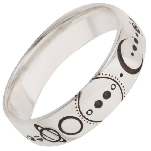 Solar System Star Engraved Ring - Etsy