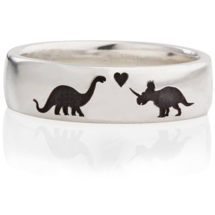Dinosaur Ring Dinosaur Wedding Ring Dinosaur Fossil Ring Triceratops ...