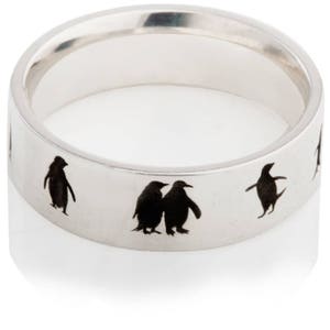 Penguin Jewelry Silver Penguin Ring Penguin Gift Penguin Ring - Etsy