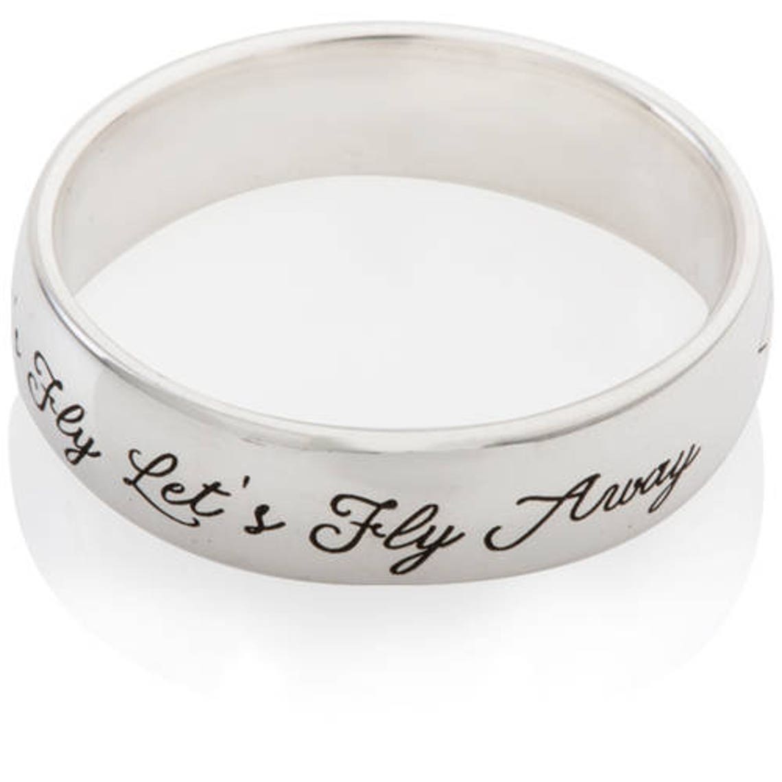 Song Lyric Designed Laser Engraved Ring - Etsy